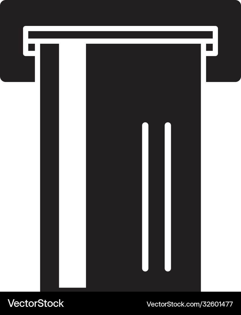 Insert credit card icon in atm silhouette Vector Image