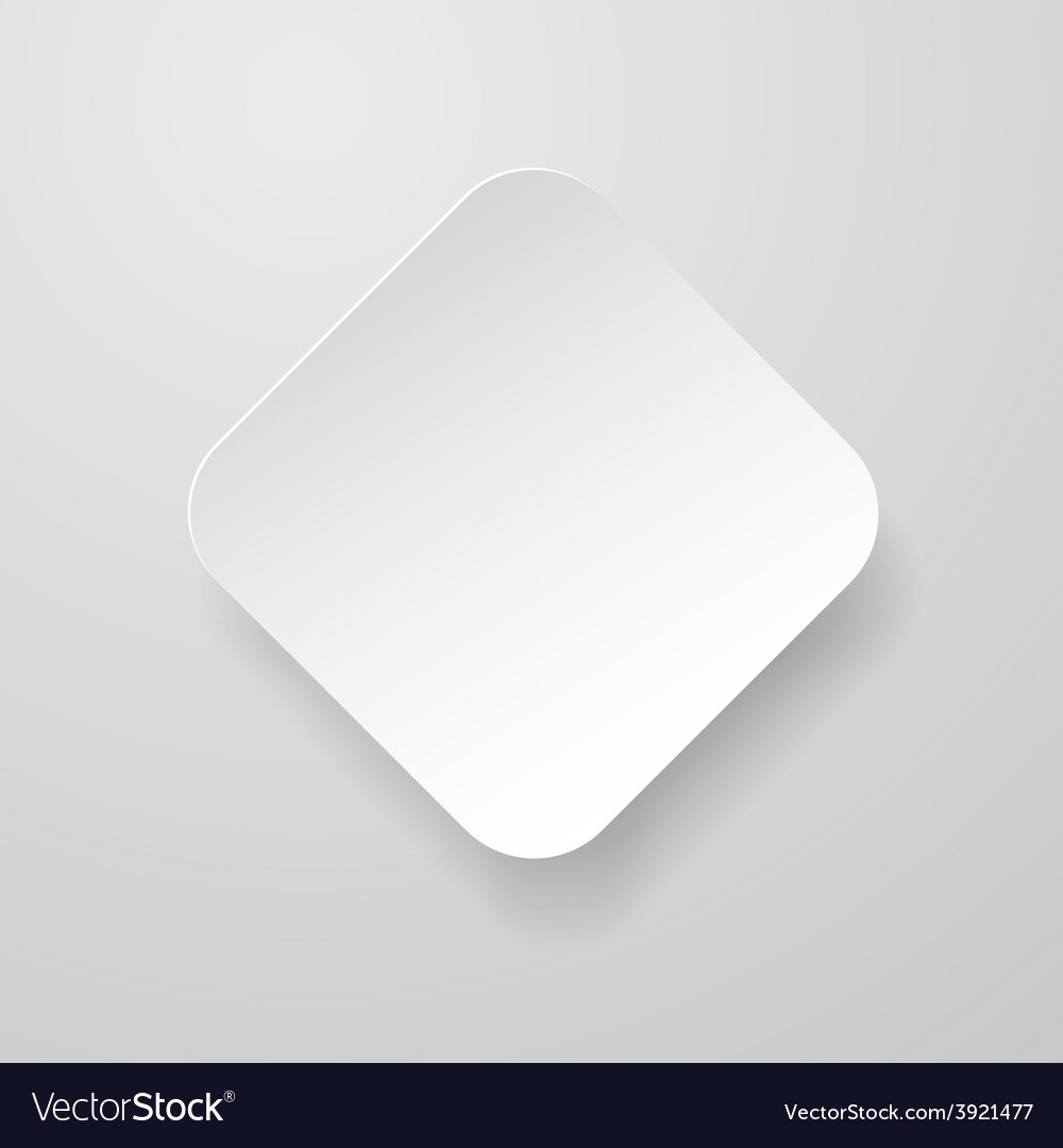 Paper white rectangular note on grey Royalty Free Vector