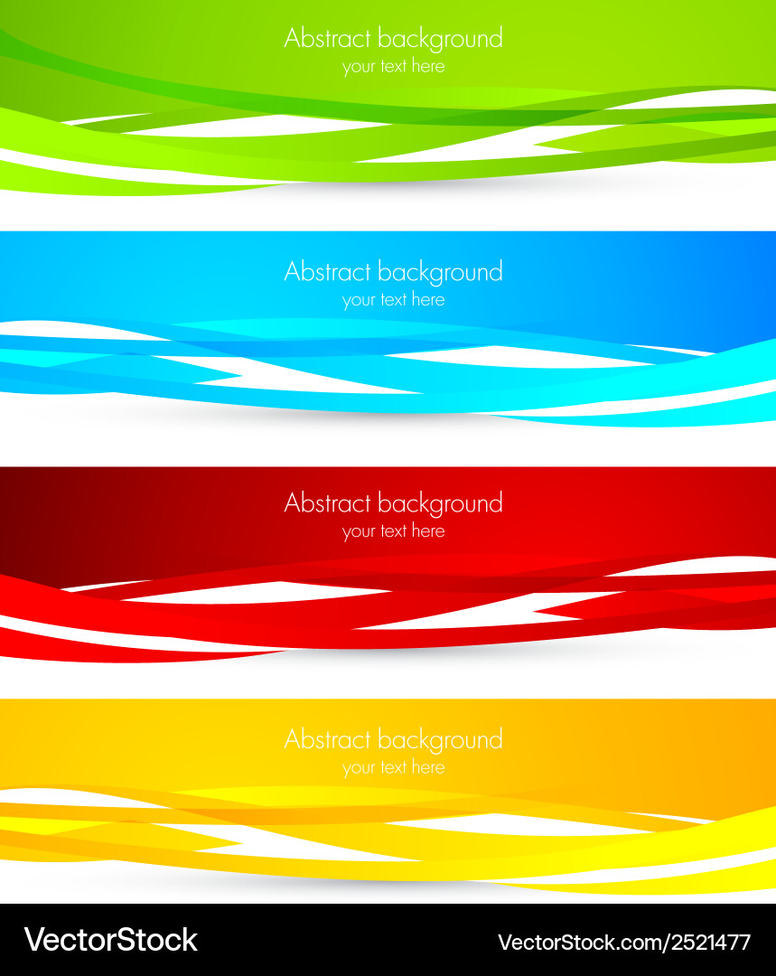Set of colourful banners Royalty Free Vector Image
