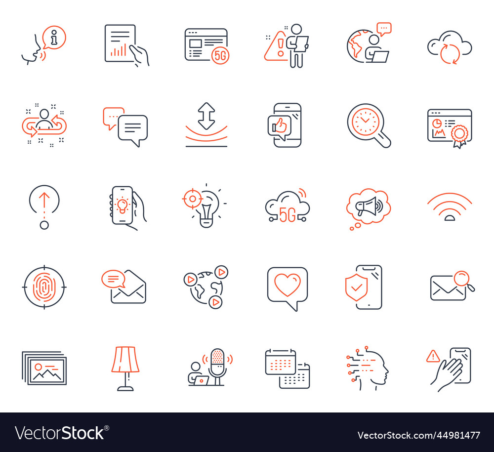 Technology icons set included icon as dots Vector Image