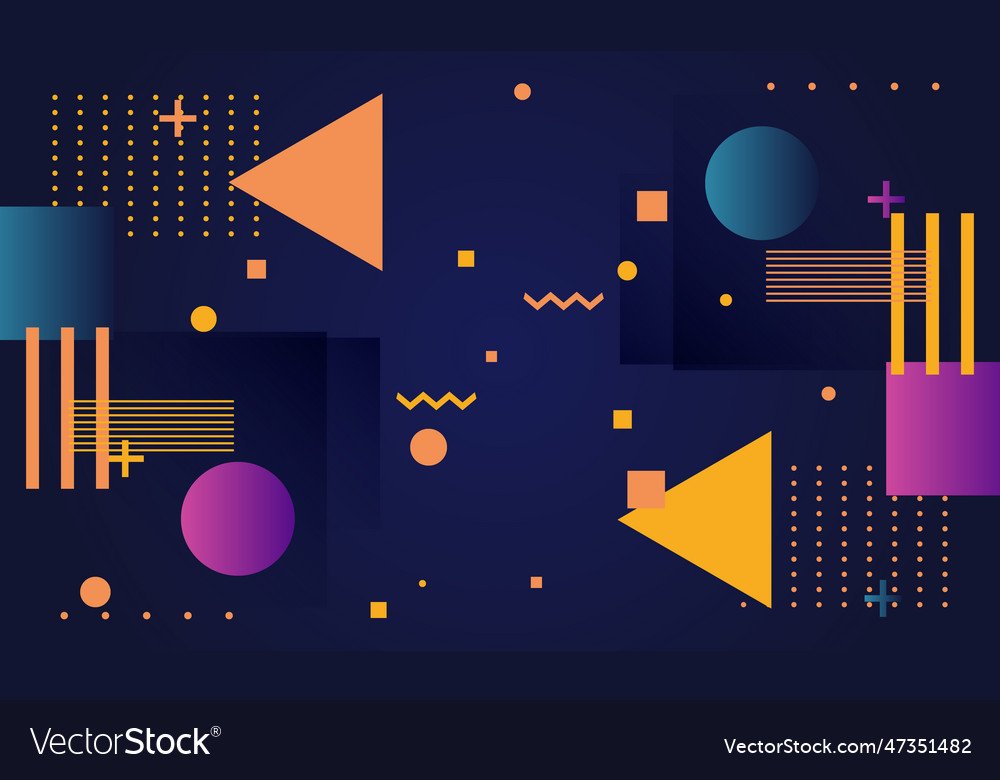 Abstract gradient geometric background Royalty Free Vector