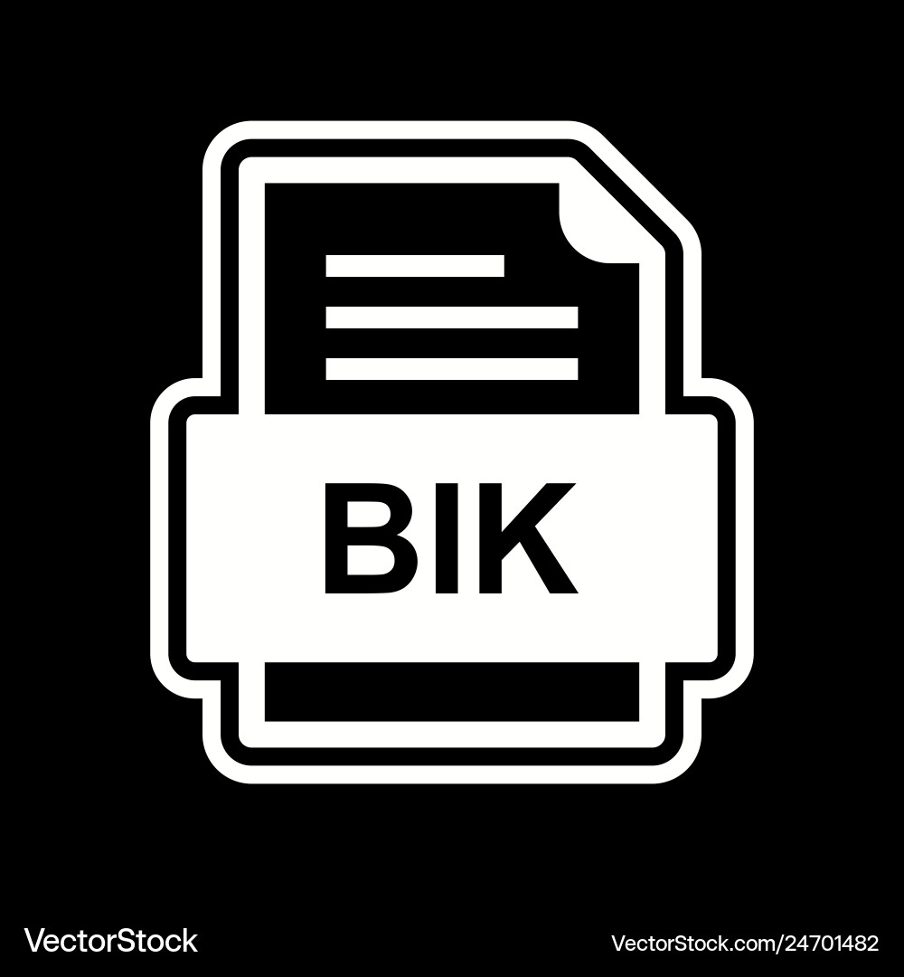 Bik file document icon Royalty Free Vector Image