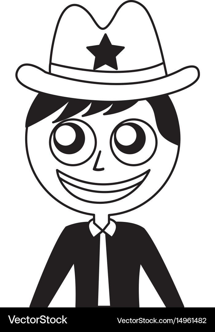 Male sheriff avatar character Royalty Free Vector Image