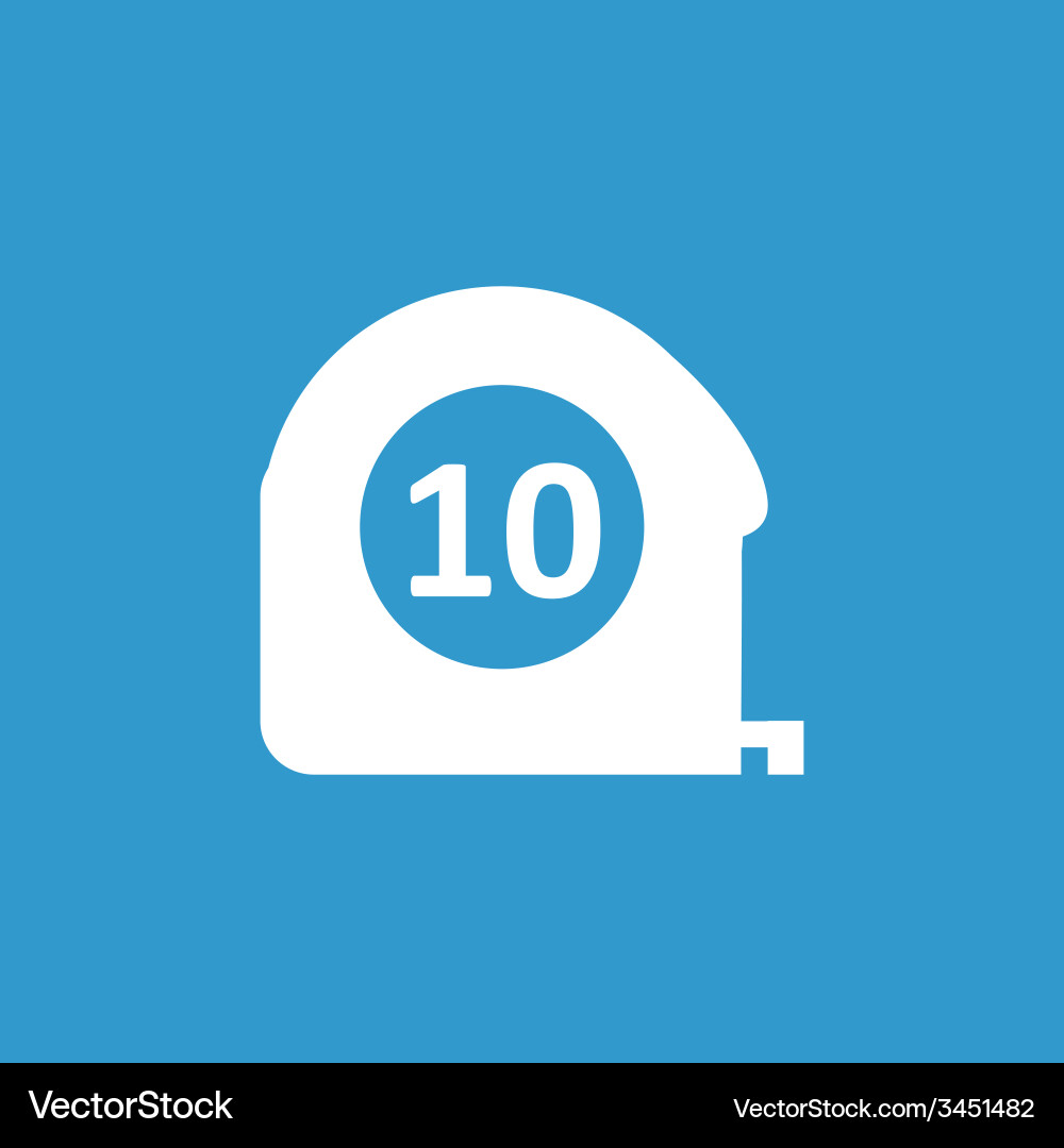 Measurement icon white on the blue background Vector Image