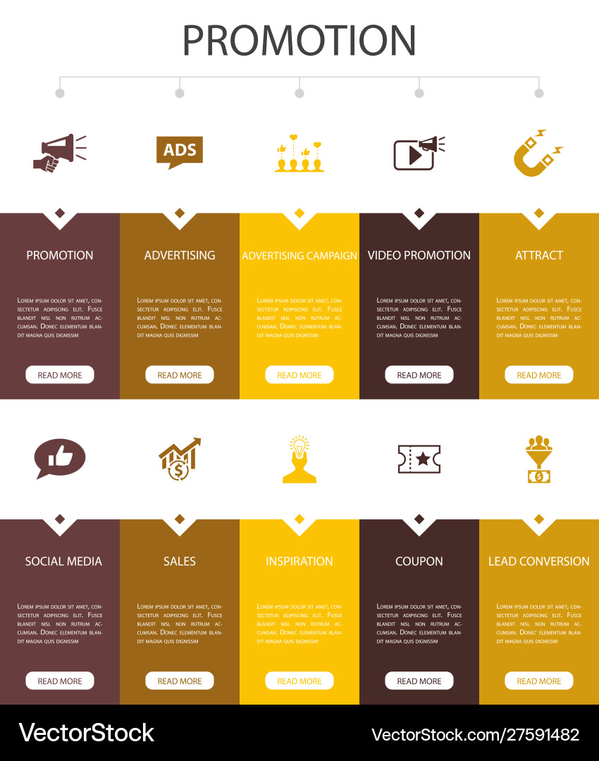 Promotion infographic 10 option ui design Vector Image