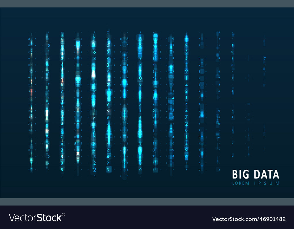 Stream Of Encoded Data Of Encoded Data Royalty Free Vector