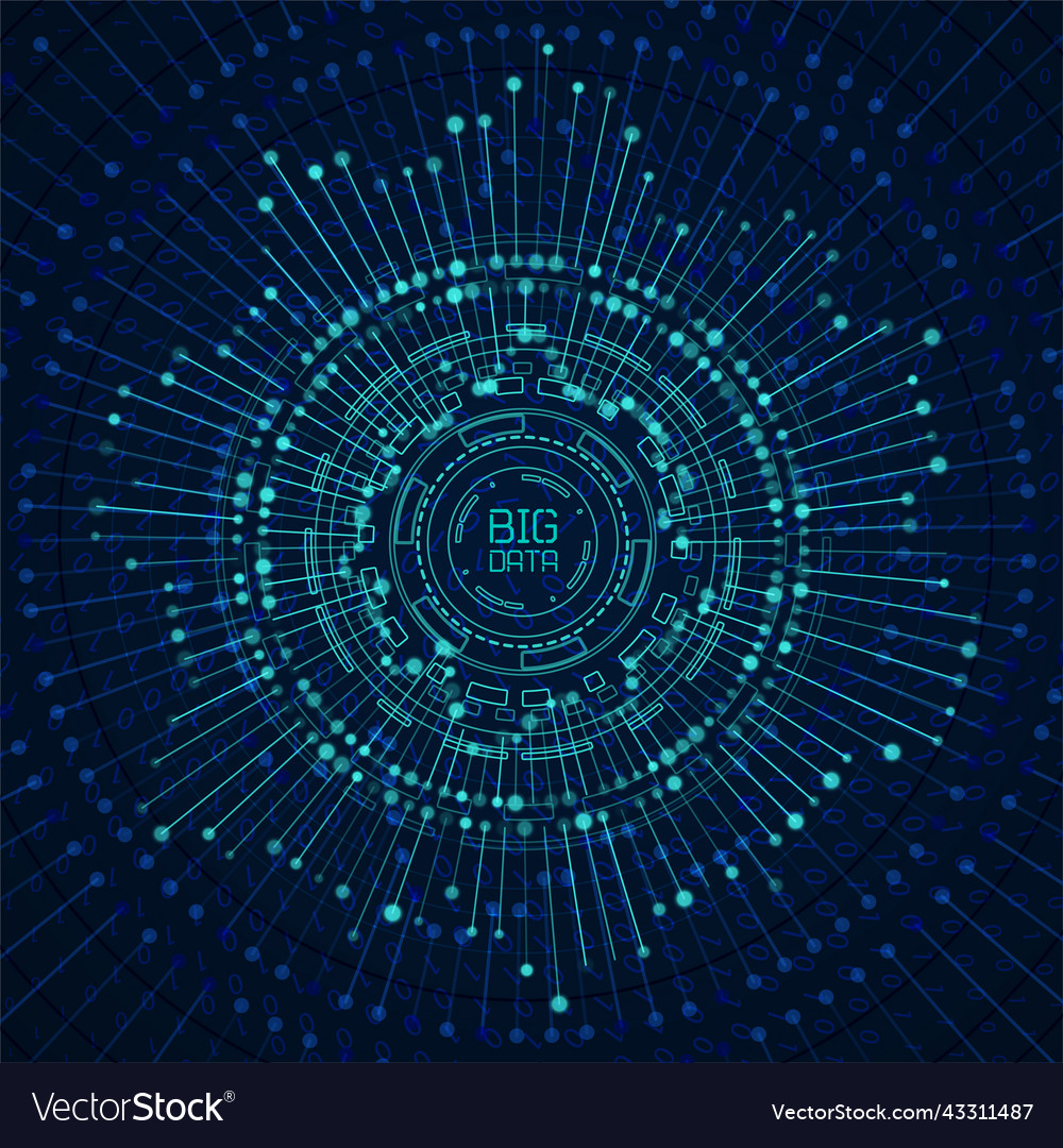 Abstract big data visualization Royalty Free Vector Image
