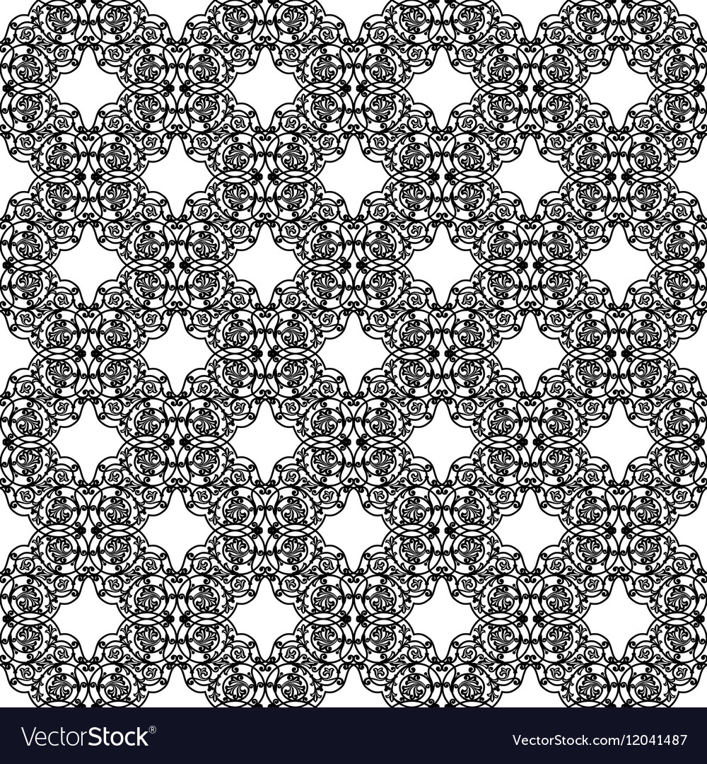 Black Openwork Pattern Royalty Free Vector Image