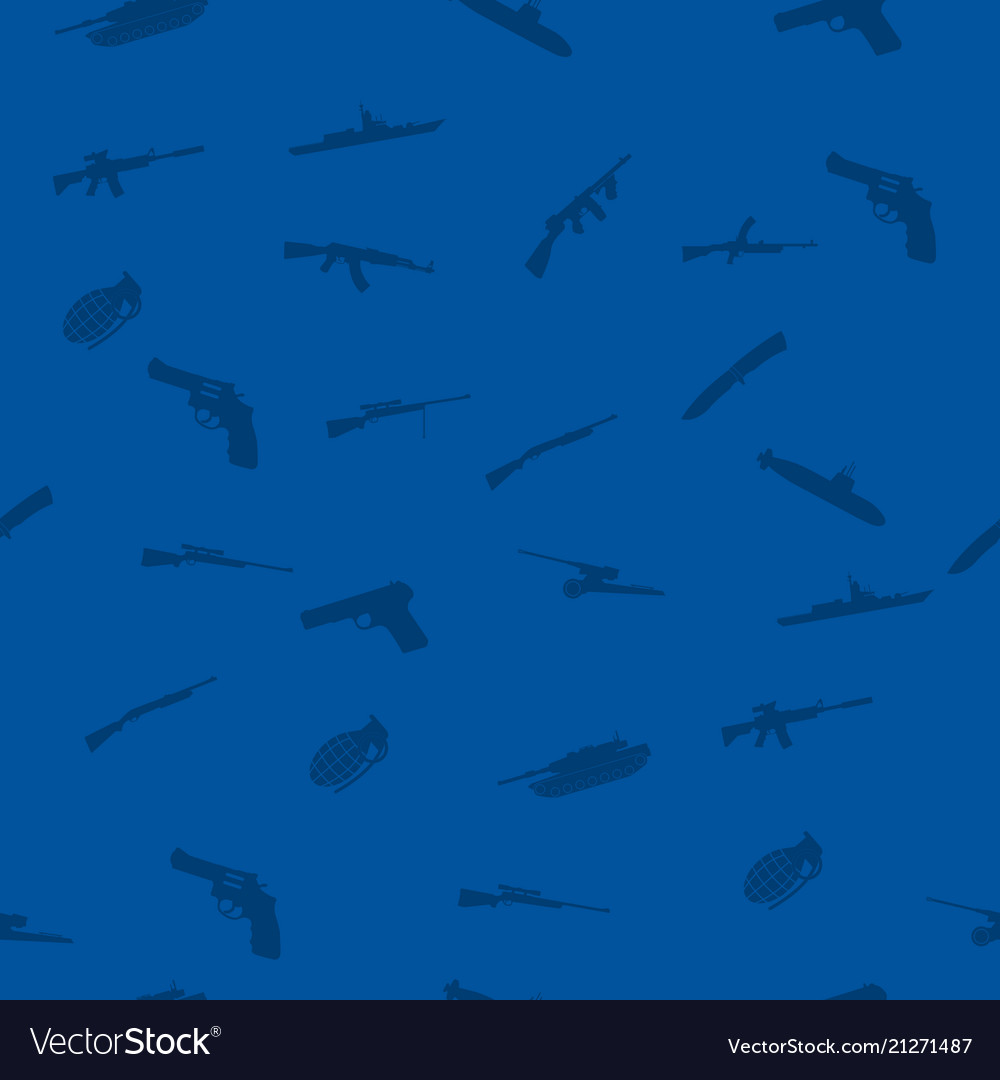 Flat seamless pattern weapons in format Royalty Free Vector
