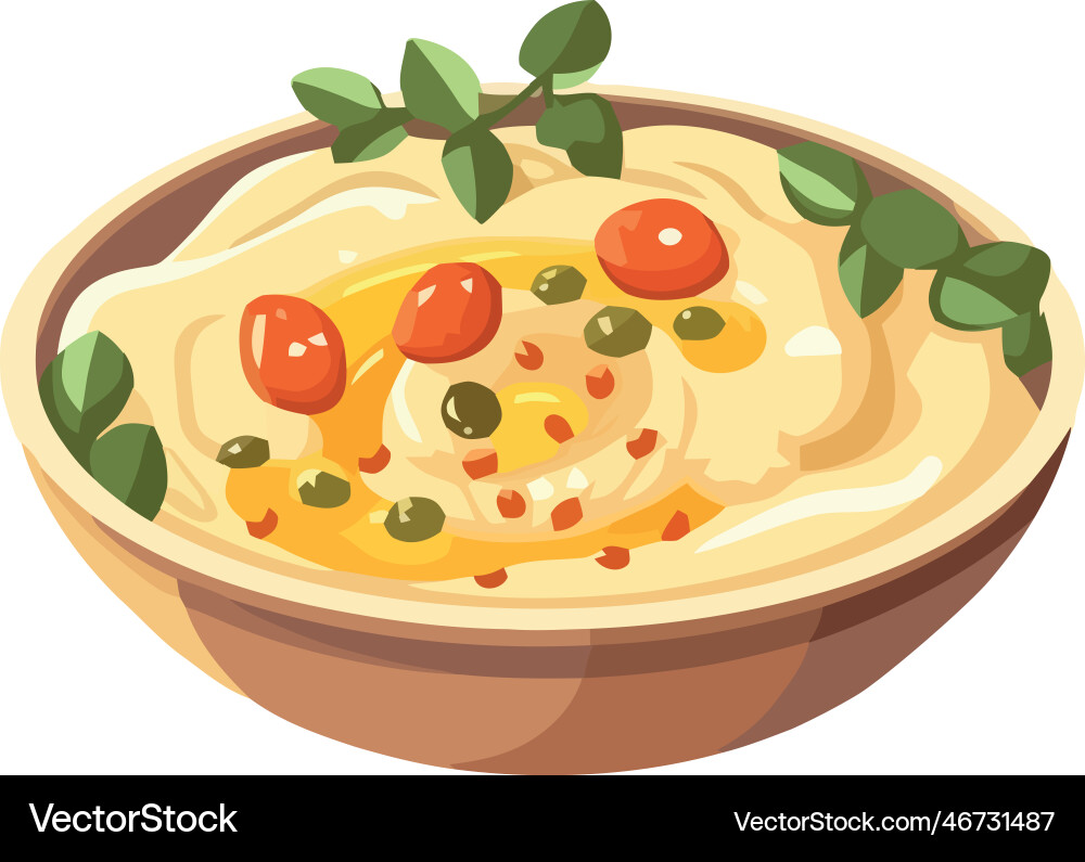Healthy vegetarian meal on plate Royalty Free Vector Image