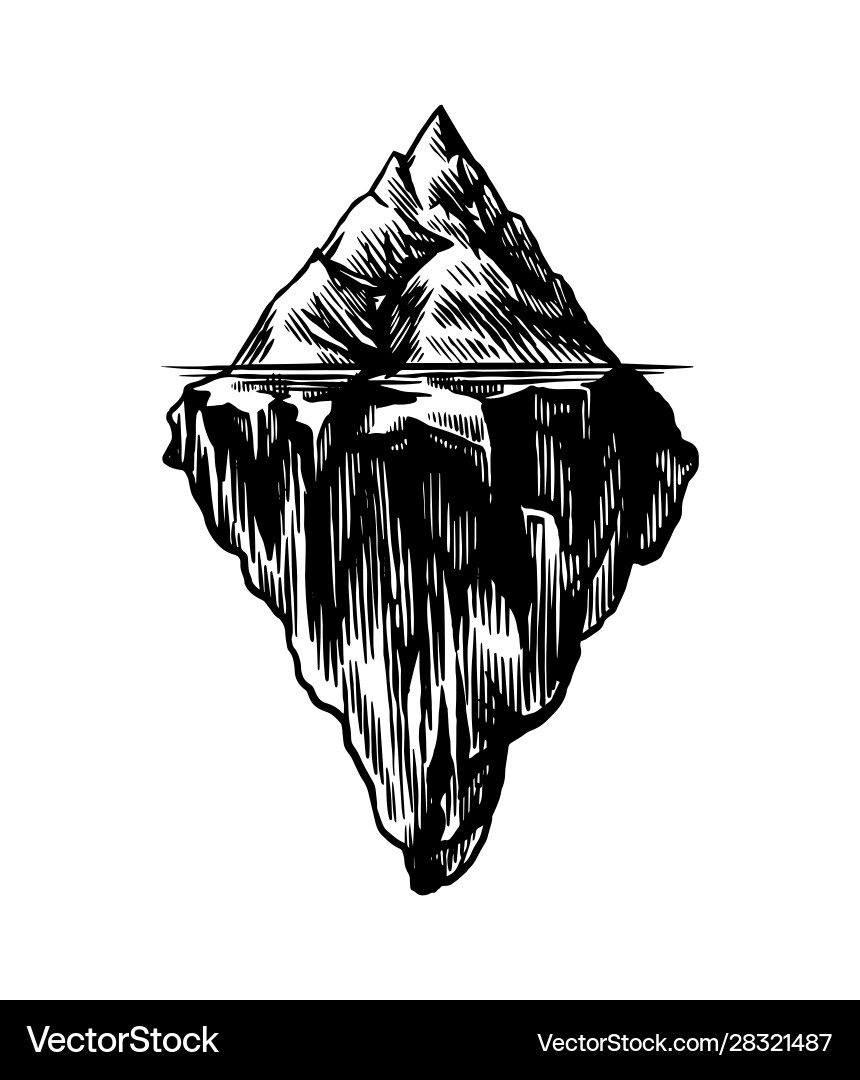 Iceberg Outline Tattoo