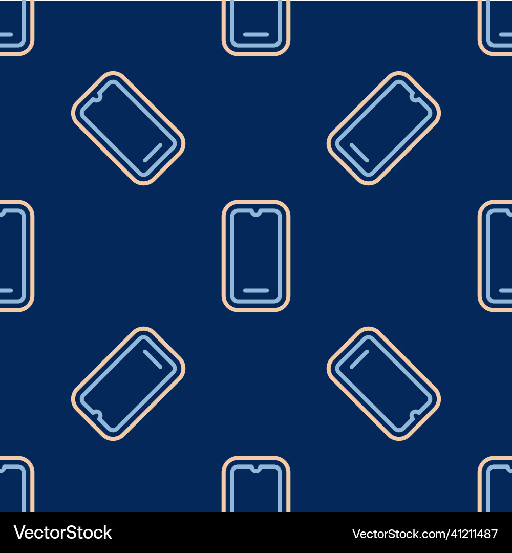 Line smartphone mobile phone icon isolated Vector Image