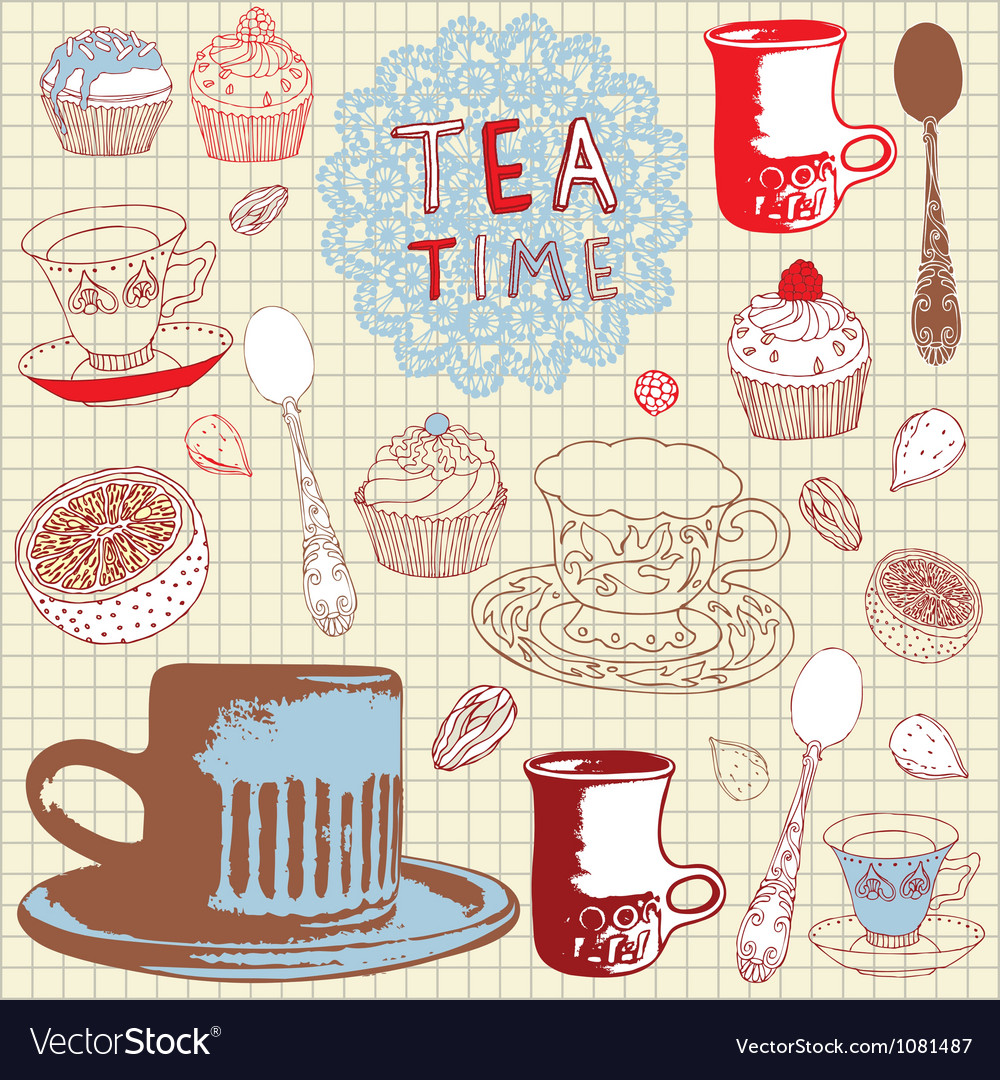 Love tea pattern Royalty Free Vector Image - VectorStock