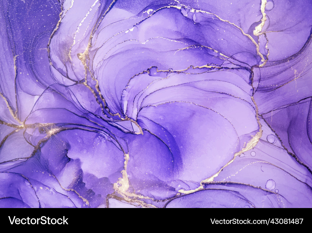 Luxury violet liquid watercolor background Vector Image