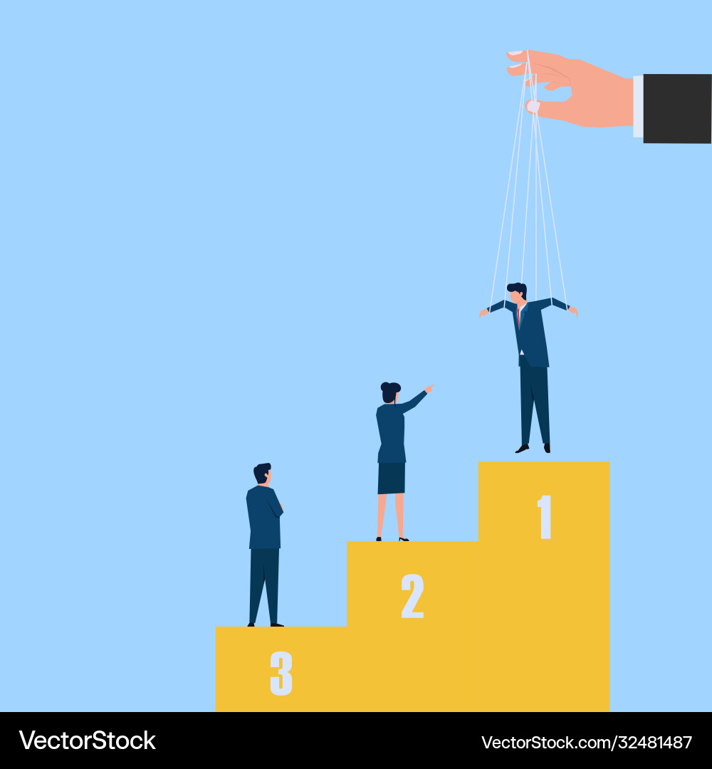 Man fall from above and land on first place Vector Image