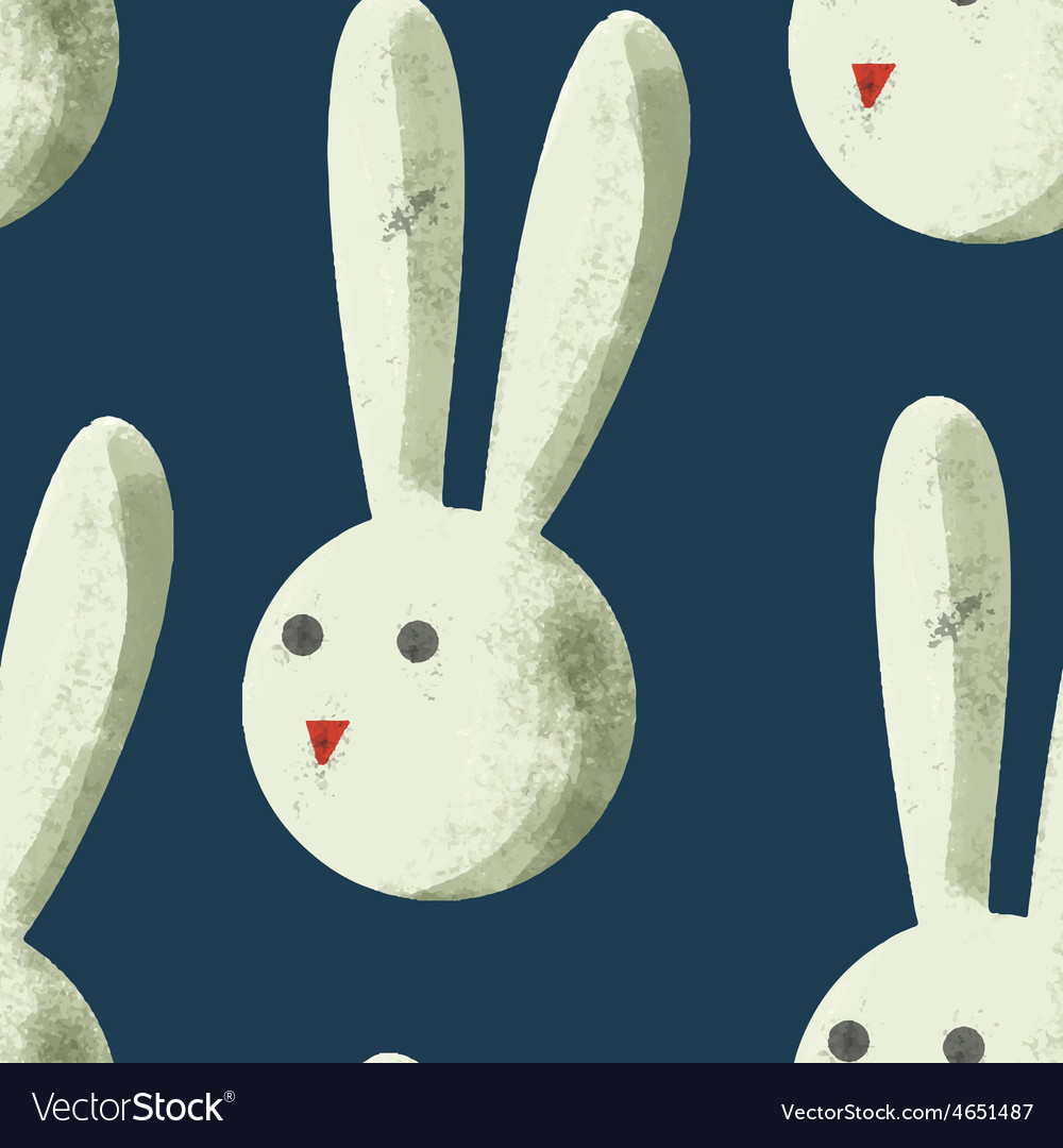 Pattern with rabbits Royalty Free Vector Image