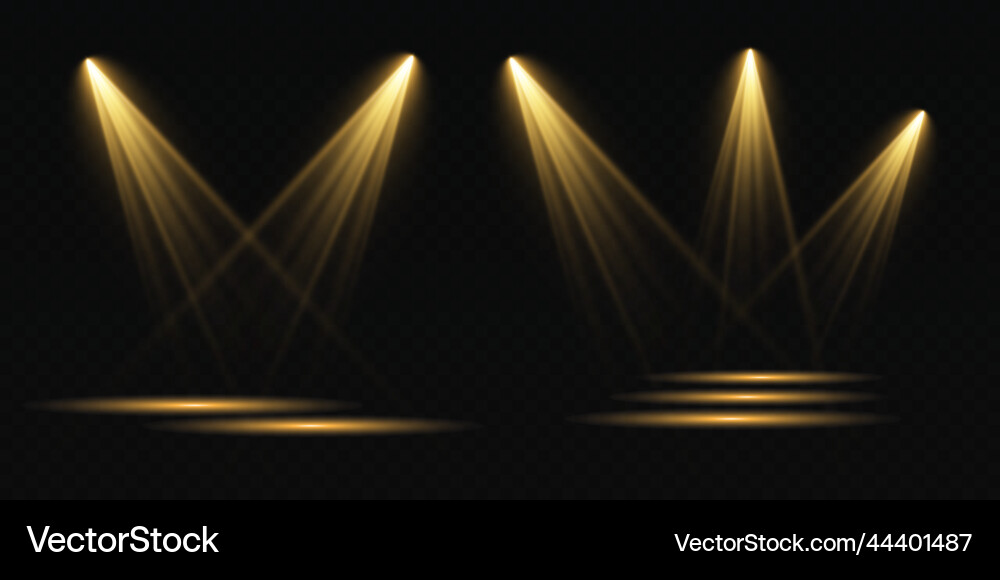 Set of spotlights various forms of light Vector Image