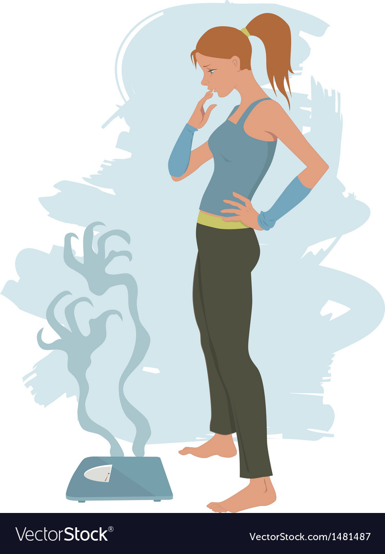 Weight issues Royalty Free Vector Image - VectorStock