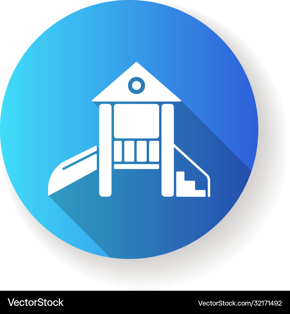 Children play area flat design long shadow glyph Vector Image