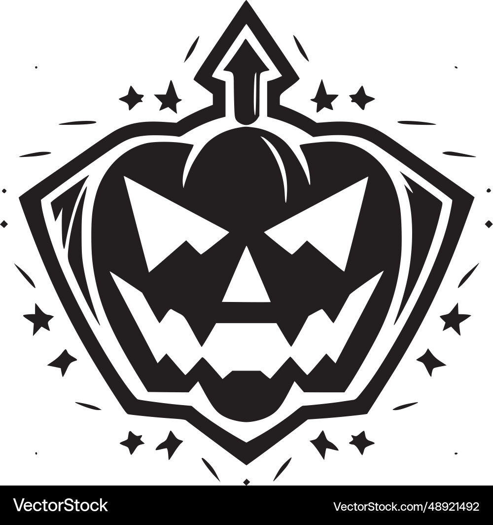 Halloween - black and white Royalty Free Vector Image