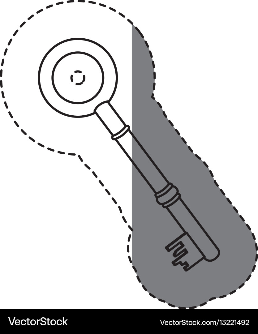 Monochrome contour sticker with silhouette Vector Image