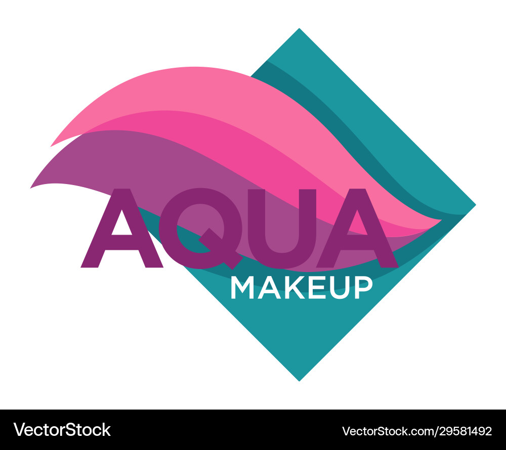 Natural cosmetics aqua makeup isolated icon Vector Image