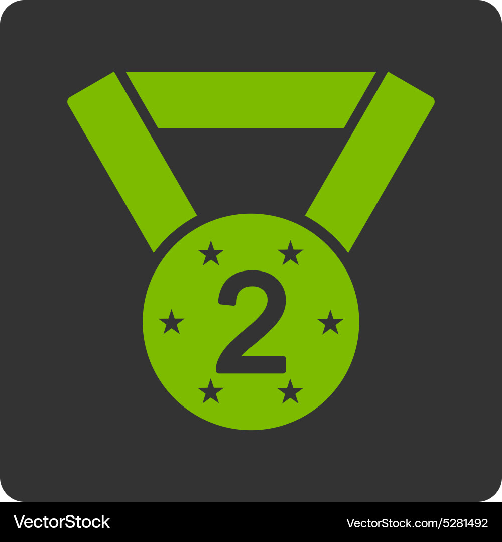 Second medal icon from award buttons overcolor set