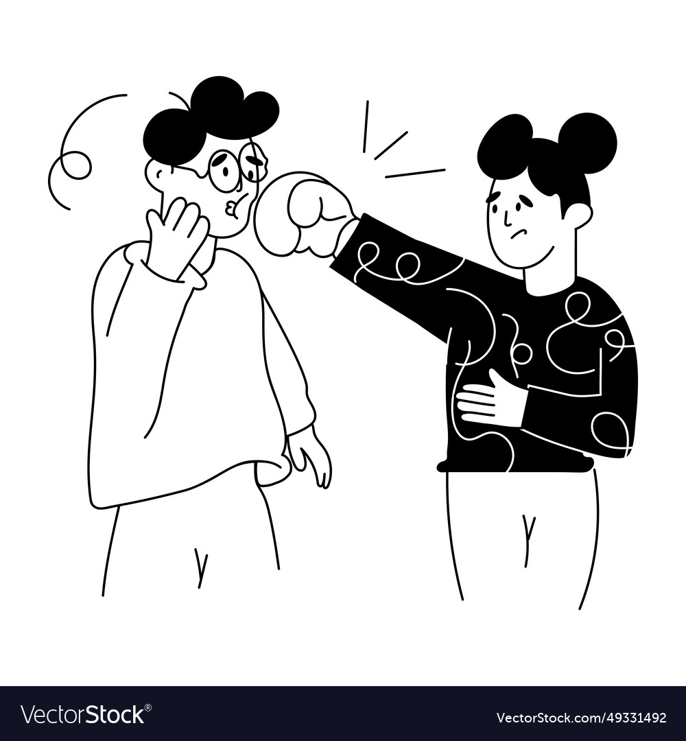 Sibling fight Royalty Free Vector Image - VectorStock