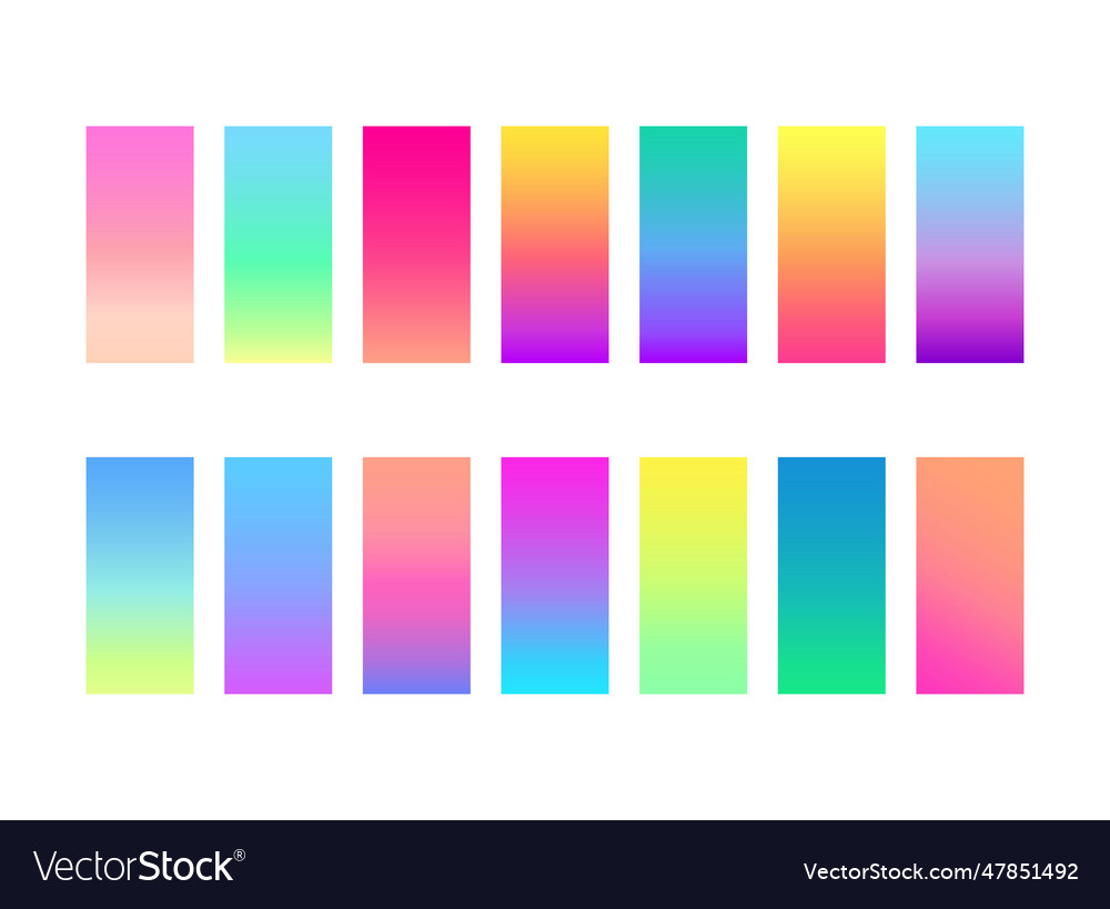 Simple pastel color gradient collection palette Vector Image
