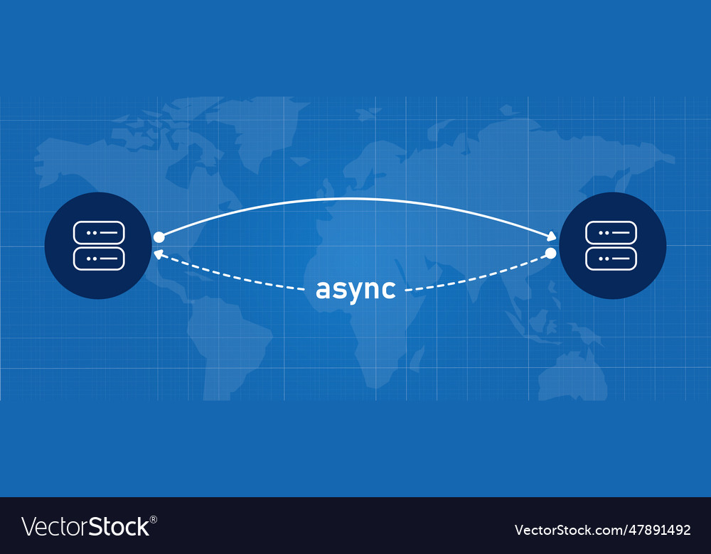 Webhook Async Asynchronous Event Driven Royalty Free Vector