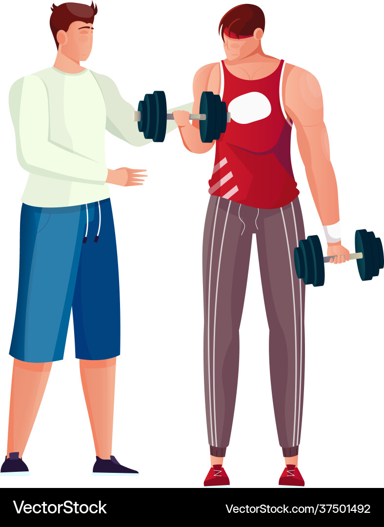 Weight lifting exercise composition Royalty Free Vector