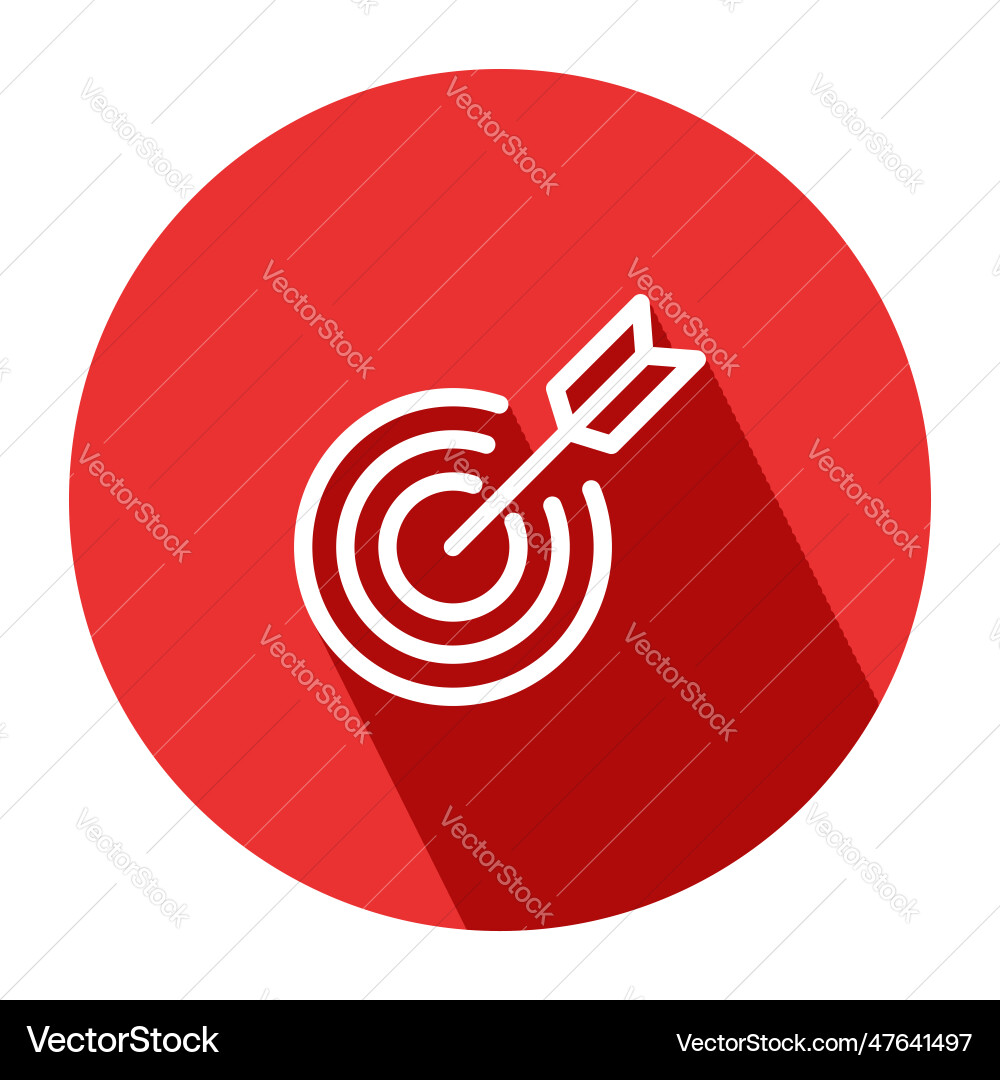 3d realistic bullseye target icon arrow dart Vector Image