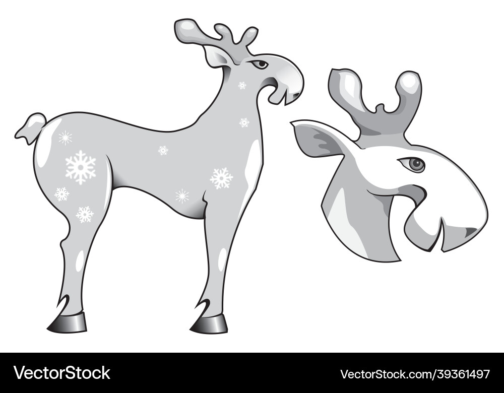 An abstract christmas reindeer Royalty Free Vector Image