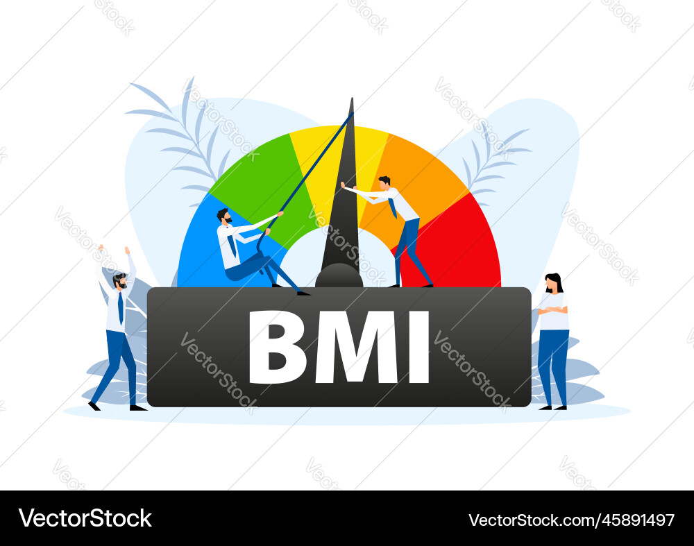 Bmi or body mass index level mater from Royalty Free Vector