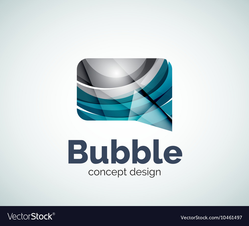 Bubble logo template Royalty Free Vector Image