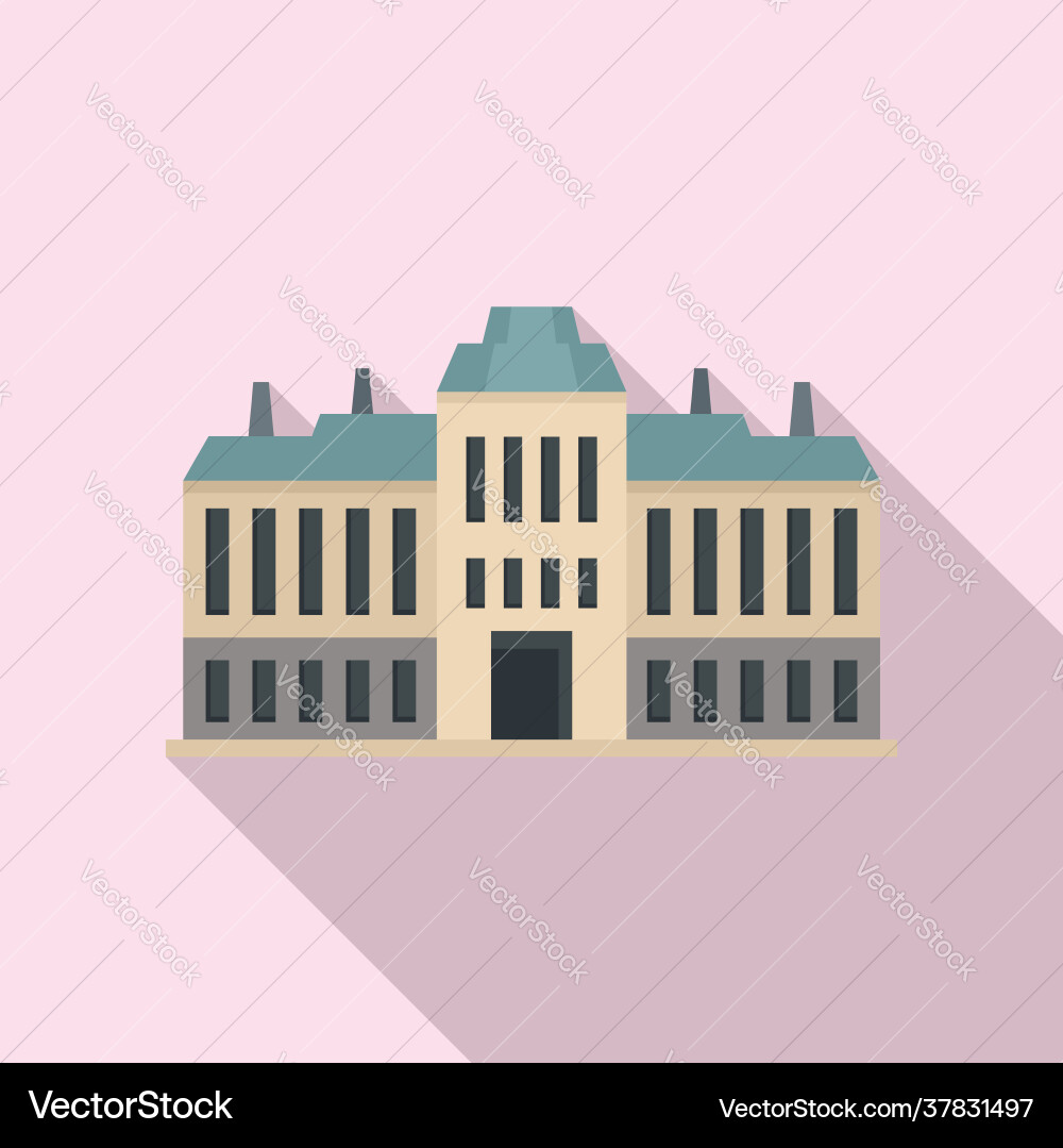 City governance icon flat style Royalty Free Vector Image