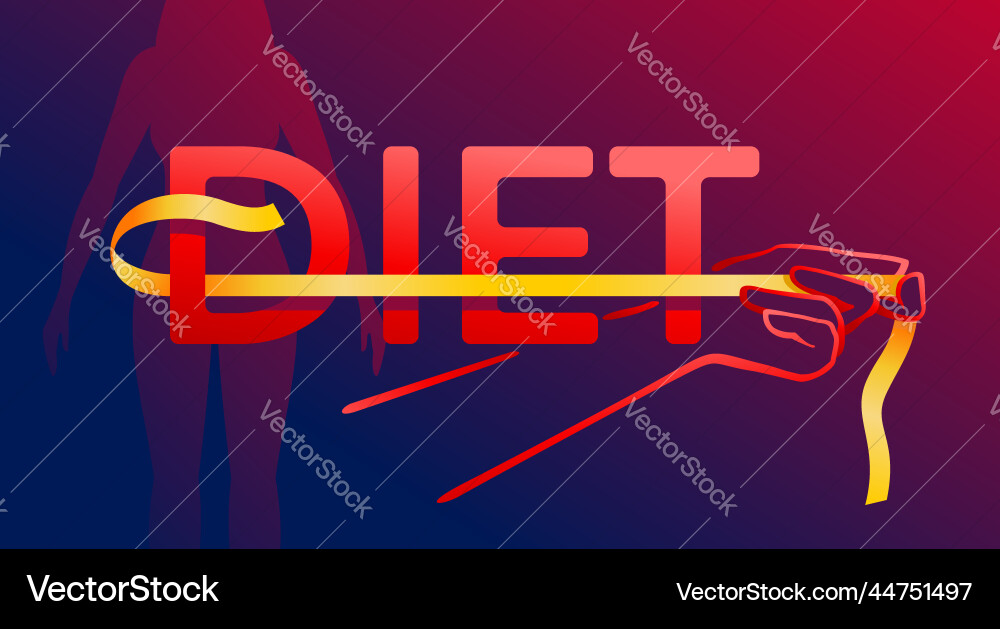 Diet plan decoration of web banner Royalty Free Vector Image