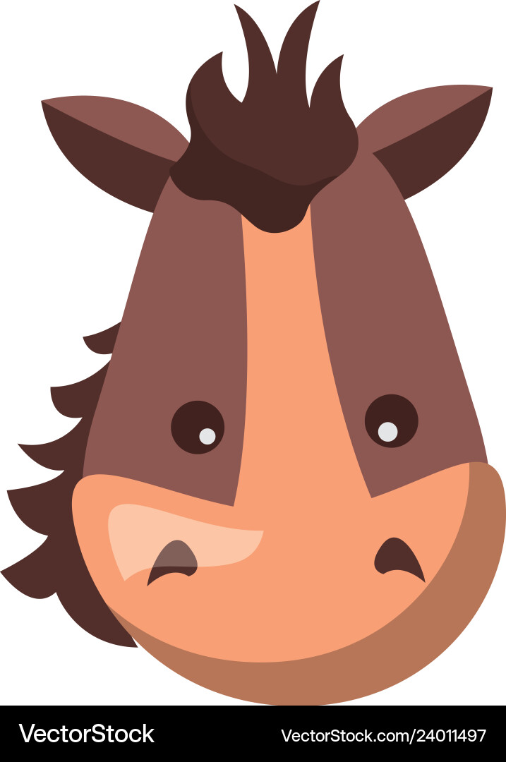 Horse face animal Royalty Free Vector Image - VectorStock