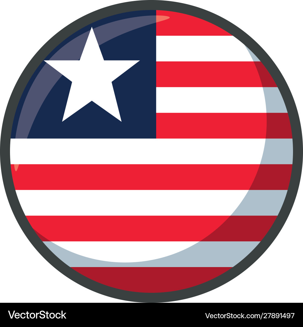 Isolated liberia flag icon block design Royalty Free Vector