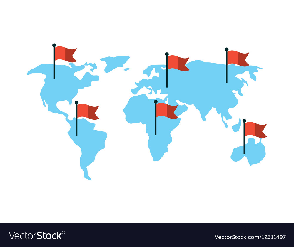 World map icon Royalty Free Vector Image - VectorStock