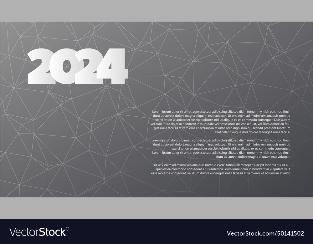 2024 year triangle pattern with sample text Vector Image