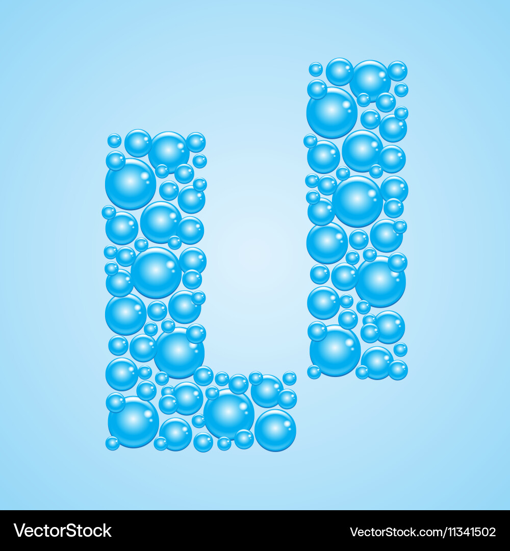 Bubbles in blue alphabet of eps 10 Royalty Free Vector Image