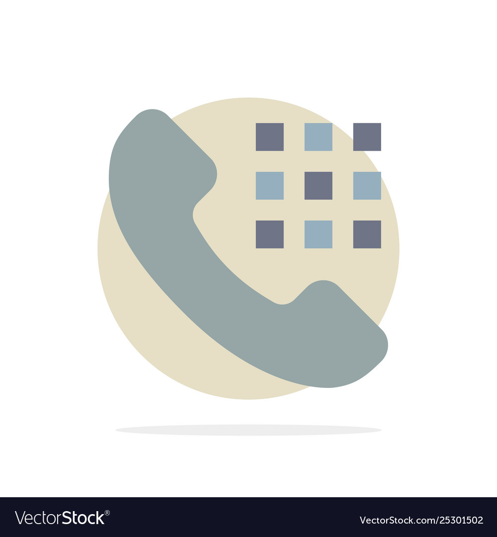 Call dial phone keys abstract circle background Vector Image