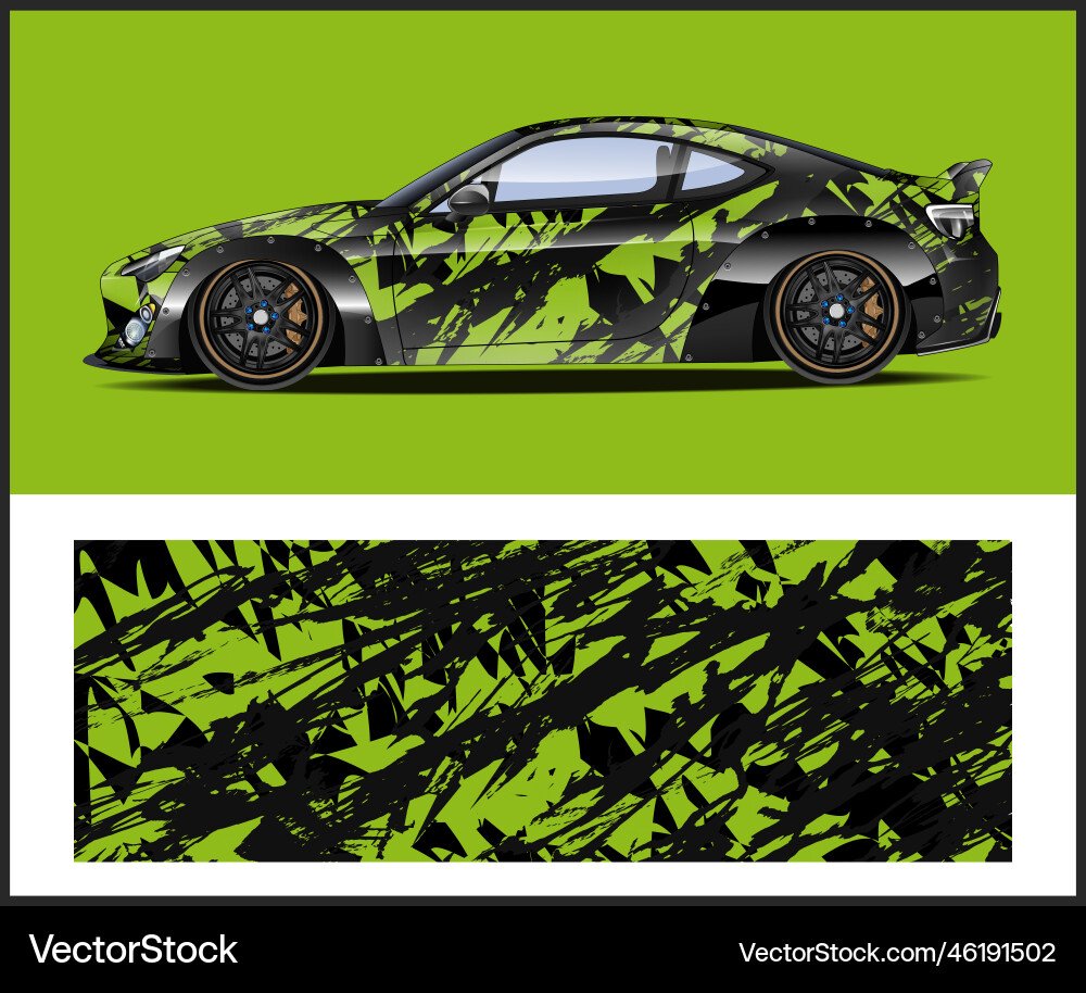 Car wrap graphics for vehicle wrap and vinyl Vector Image