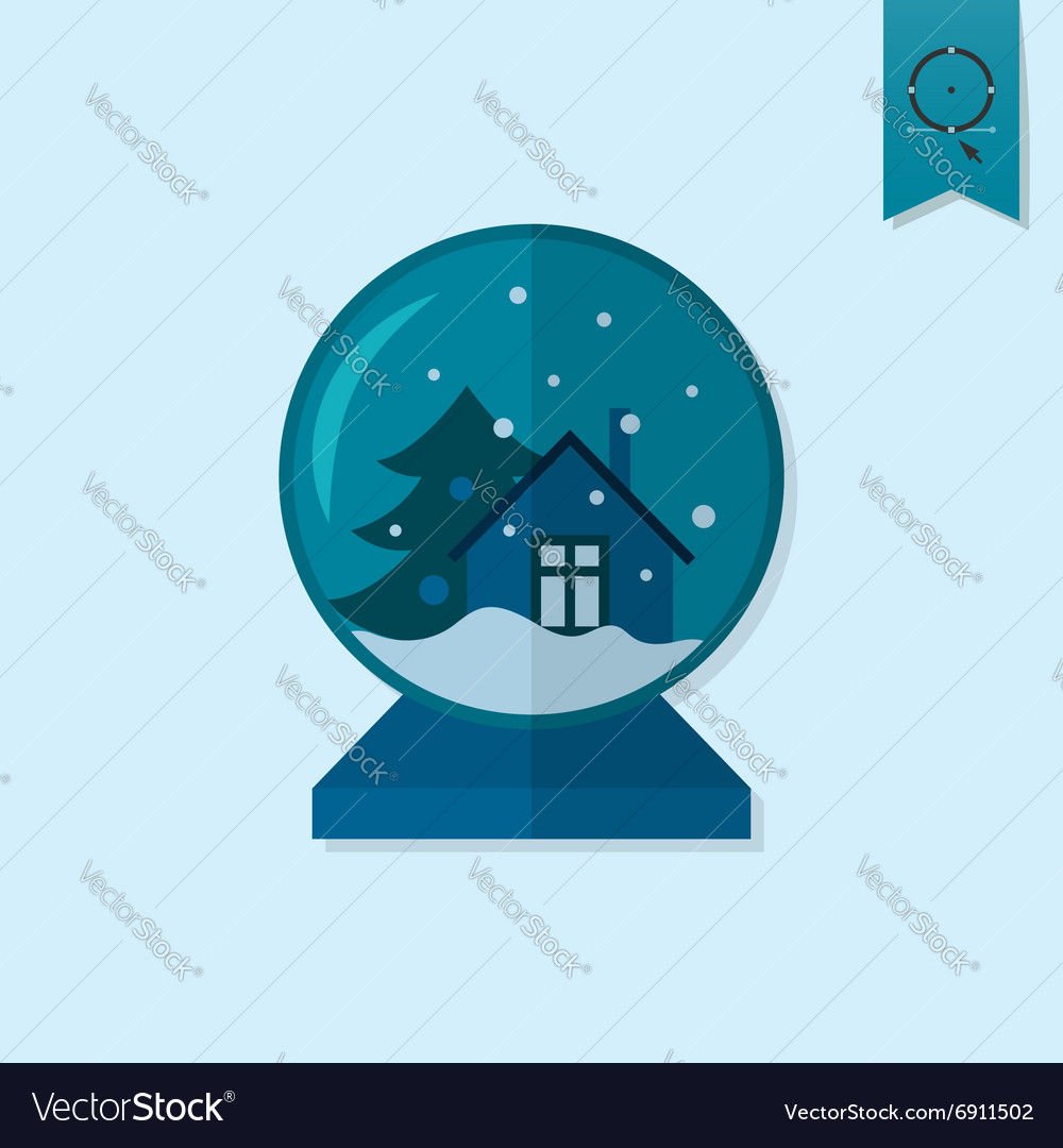 Christmas snow globe Royalty Free Vector Image