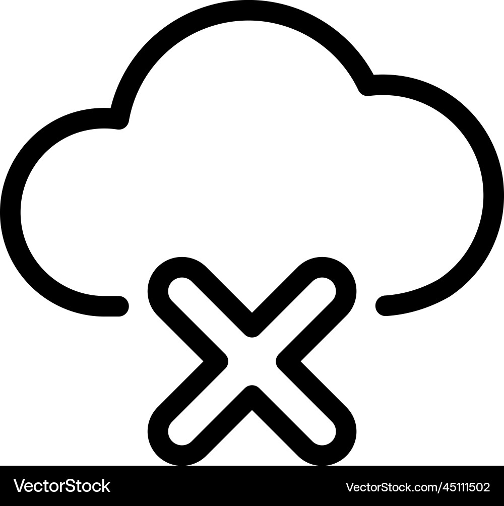 Close cloud icon Royalty Free Vector Image - VectorStock