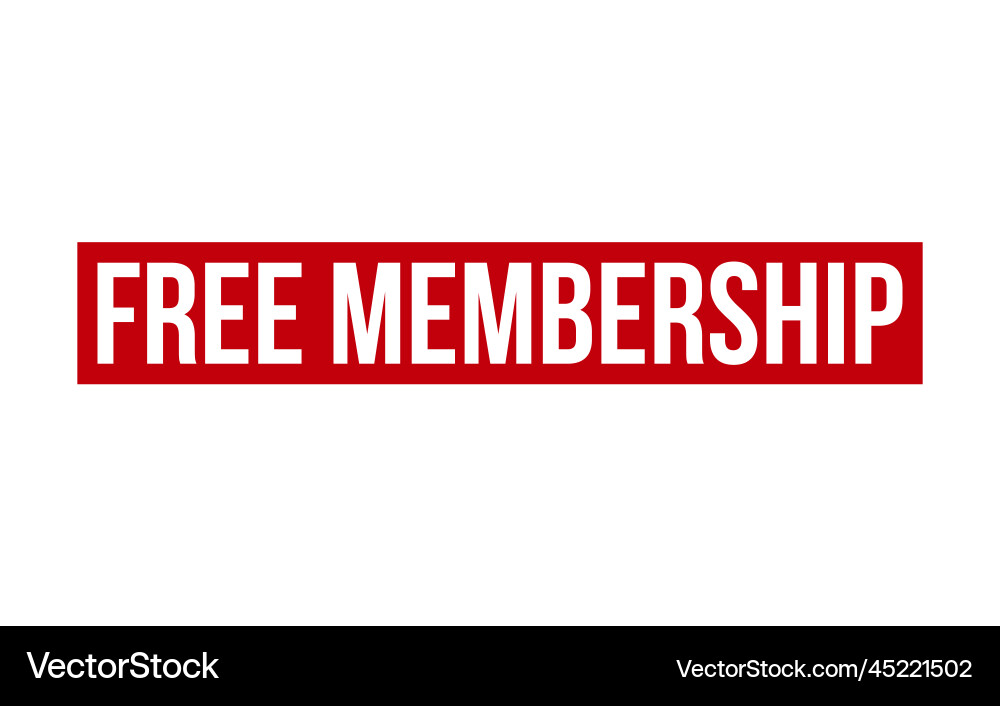 Free membership rubber stamp seal Royalty Free Vector Image