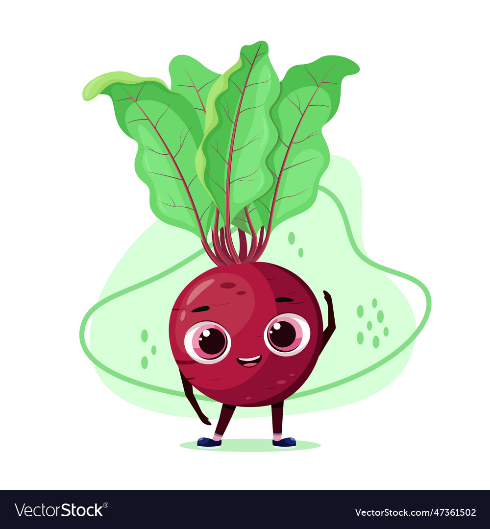 Funny beetroot Royalty Free Vector Image - VectorStock