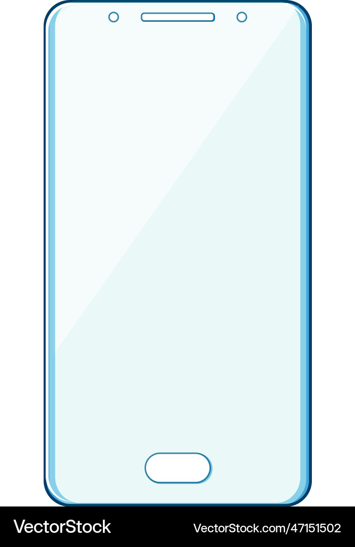 Guard phone glass screen cartoon Royalty Free Vector Image