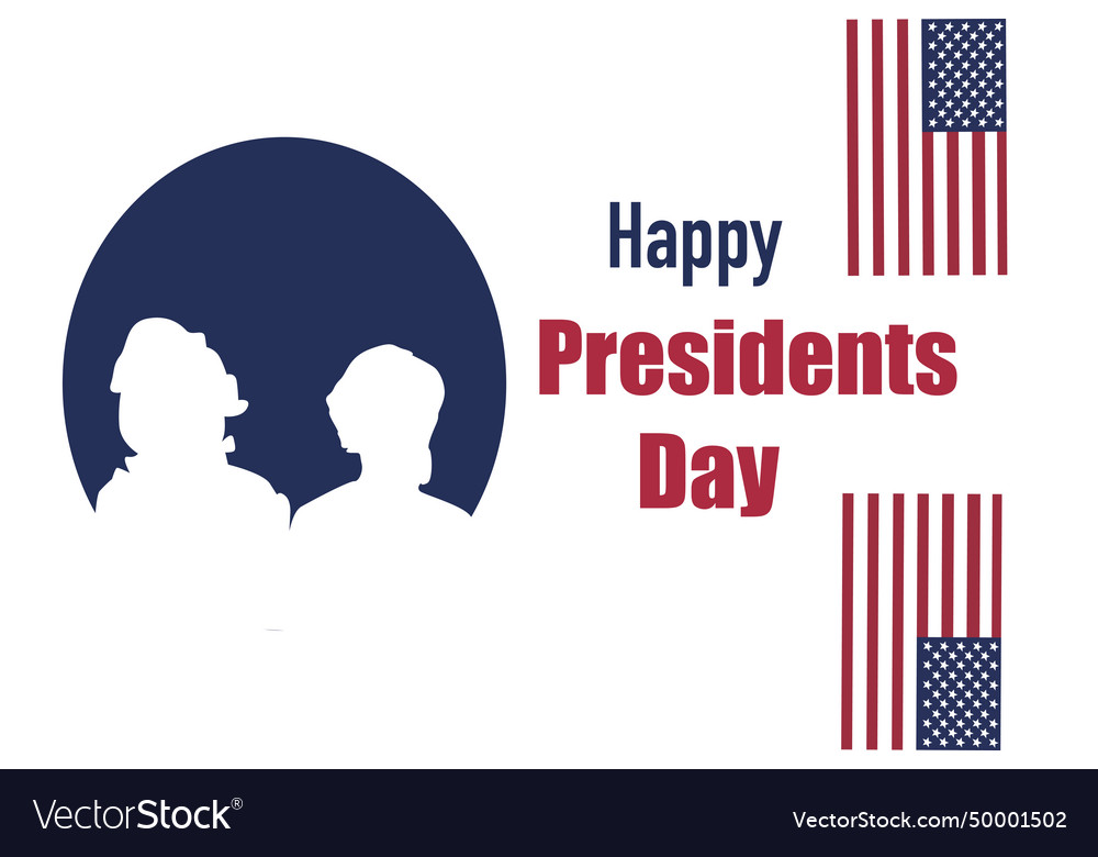 Happy presidents day of america washingtons Vector Image